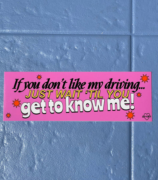 Get To Know Me Bumper Sticker – Ash + Chess
