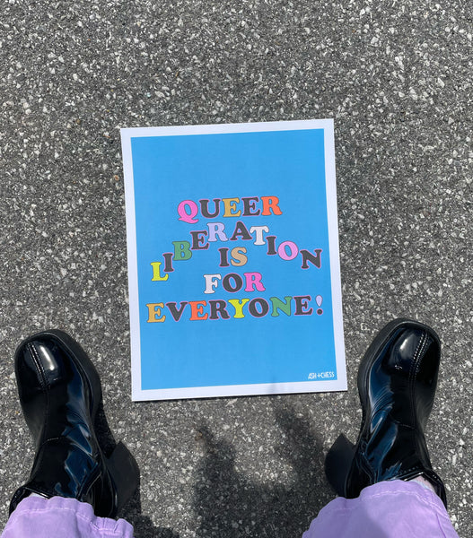 11 x 14 Queer Liberation Art Print – Ash + Chess
