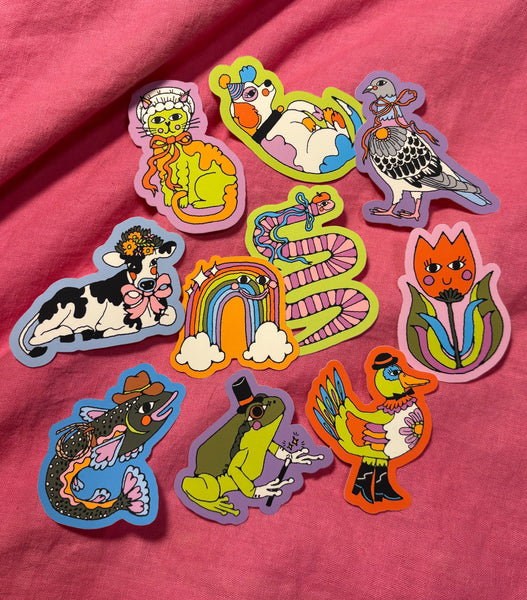 Silly Trout Sticker – Ash + Chess