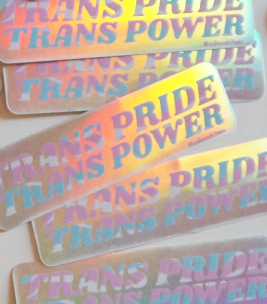 Trans Power Sticker – Ash + Chess